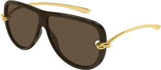 Bottega Veneta Lunettes de soleil Aviator - Femme - Accessoires - Brun - Taille: 61 MM