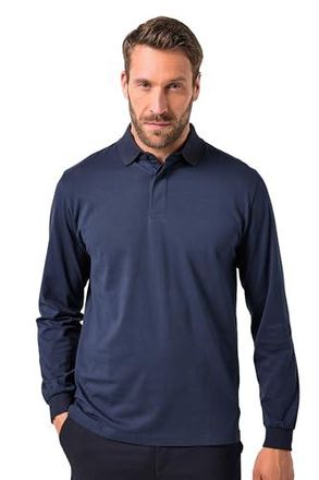 JP1880 Hommes Polo &agrave; Manches Longues, Collection Business, imprim&eacute; All-Over - Jusquau 8 XL Bleu Marine 7XL 840698130-7XL
