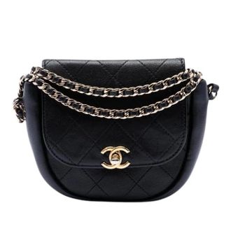 Chanel Pre-owned Quilted Lambskin Crossbody Bag - - Pre-owned - Damen - Schwarzk - ONE SIZE