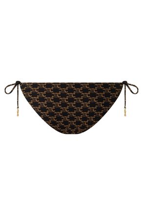 Celine Womens Bikini Slip Jersey Brown Polyamide Bikinis