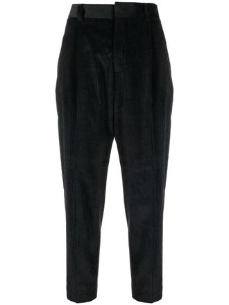 Woolrich pantalon court en velours c&ocirc;tel&eacute; - Noir