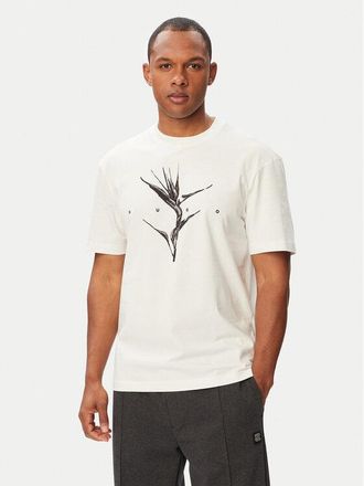 HUGO BOSS T-Shirt Darise 50563436 Wei&szlig; Relaxed Fit