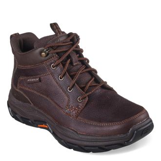 Skechers Herren Extra Wide Fit Respected Boswell Stiefelette, rot/braun, 45 EU X-Weit