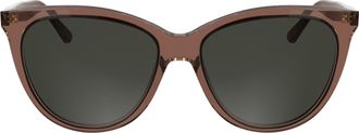 Calvin Klein Womens Sunglasses CK25508S - Burgundy with Solid Warm Smoke Lens