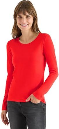 Cecil 3120346 T-Shirt Basique à Manches Longues, Orange Pumkin, XL Femmes