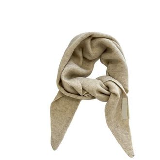 Generic &Eacute;charpe triangulaire en tricot - Ch&acirc;le chaud avec pompons pour lhiver, Couleur 3, 38cmX110cm