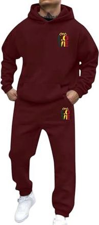 Generic Ensemble pull &agrave; capuche et pantalon de jogging d&eacute;contract&eacute; pour homme pour la Saint-Valentin, Bordeaux, XL