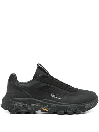 Premiata Devin 433 Sneakers mit Eins&auml;tzen - Schwarz