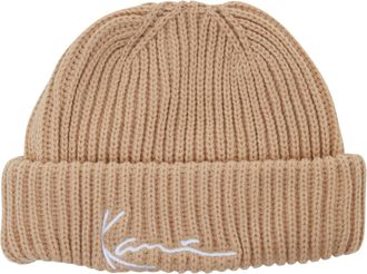 Karl Kani Unisex KA232-027-2 KK Signature Light Beanie Taupe, one Size