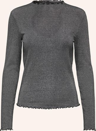 Only Longsleeve Mit Glitzergarn schwarz