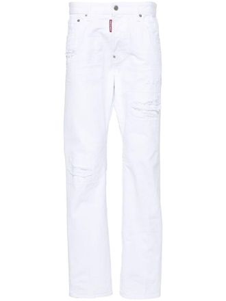 Dsquared2 jean droit 642 en coton - Blanc