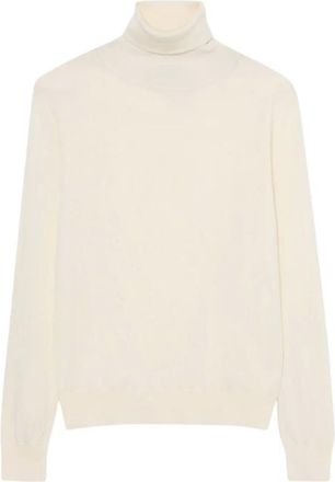 Brooks Brothers Femme, Pulls, Blanc, Taille: 42 FR Merino Wool Turtleneck