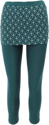 Guru Shop Guru-Boutique, Pantalon de Yoga, Leggings Avec Mini Jupe Fleur de Vie, émeraude, Ducoton, Size:M (40), Shorts et Pantalons 3/4, Leggings