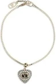 Valentino Garavani Femme, Accessoires, Noir, Taille: S Coeur Royal Bracelet