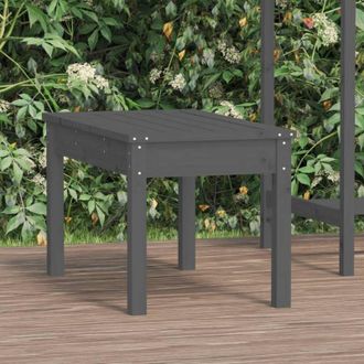 vidaXL Vidaxl - Banc de jardin gris 80x44x45 cm bois massif de pin