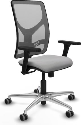 Piqueras y Crespo Schreibtischstuhl, grau, mit 3D-Armlehnen, h&ouml;henverstellbare Lendenwirbelst&uuml;tze, ausgestattet mit 3 Positionen und Schneideschaum, mit Rollen von 65 m