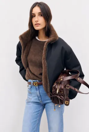 Gerard Darel Parka courte fourr&eacute;e et r&eacute;versible - AURORA
