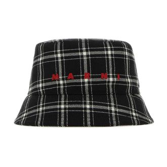 Marni Bestickter Woll-Bucket Hat - - Accessories - Herren - Schwarzk - S