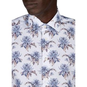 Eton Chemise slim &agrave; motif en coton