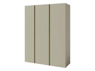 Mirjan24 Kleiderschrank Lonitz LZ01, Dreht&uuml;renschrank grifflos, 3-t&uuml;rig f&uuml;r Schlafzimmer, inkl. 2 Kleiderstangen & F&auml;chern (Eucalyptus + Eiche Baltic Dune)