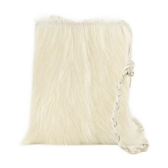 Jil Sander Womens Goatskin Crossbody Bag White