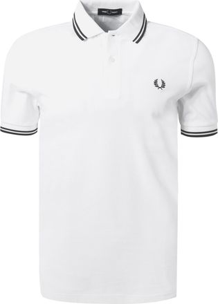 Fred Perry Herren Polo-Shirt weiß Slim Fit