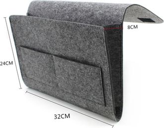 Valiclud Gro&szlig;e Kapazit&auml;t Aufbewahrungstasche mit Vielen F&auml;chern H&auml;ngender Betttasche aus Filz Platzsparender Bettorganizer f&uuml;r Schlafzimmer als Nachttischtasch