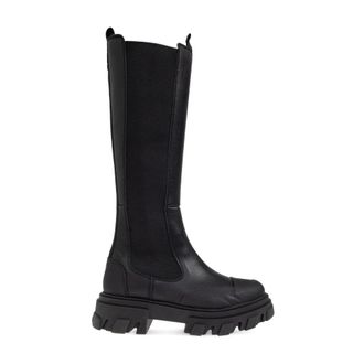 Ganni Schwarze Chunky Lug Sole Stiefel - - Shoes - Damen - Schwarzk - 37 EU