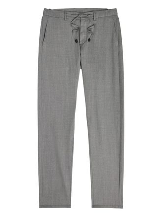 Canali drawstring tapered trousers - Grau
