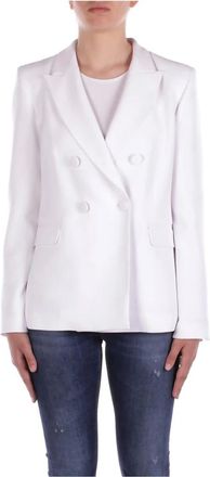 Liu Jo Femme, Vestes, Blanc, Taille: 46 FR Double Breasted Jacket