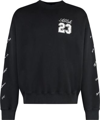 Off-white Homme, Sweatshirts et sweats &agrave; capuche, Noir, Taille: XS SweaT-shirt ras du cou en coton