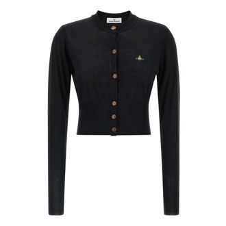 Vivienne Westwood Bea Cropped Cardigan - - Knitwear - Damen - Schwarzk - S