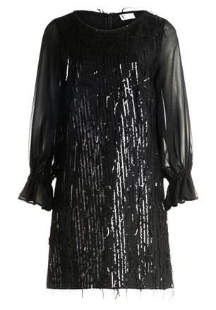 Vera Mont Damen Cocktailkleid im Glitzer-Look 42, Schwarz