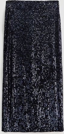 Jeanne Vouland Jupe Juli Sequin Bleu Nuit