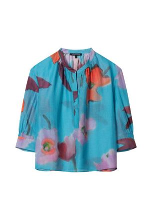 Luisa Cerano Damen Bluse aus Baumwolle und Seide