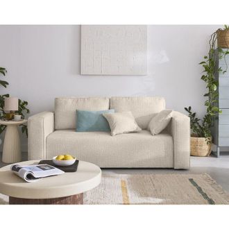 Best Mobilier Topaze - 2-sitzer einzelsofa - strukturierter samtstoff - beige
