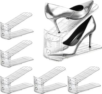 Generic Organizer, 6-teilig, h&ouml;henverstellbar, doppelte Etage, rutschfest, f&uuml;r T&uuml;r, Eingang, Schrank, Garage, Schlafsaal, Wand