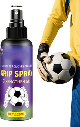 Generico Fu&szlig;ball-Griffspray - Spr&uuml;hkleber f&uuml;r Torwarthandschuhe, 120 ml, Griffverst&auml;rker, einfache Anwendung, langlebige klebrige Formel, verbesserte Leistung 