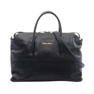 Miu Miu Pre-owned sac &agrave; main 2-en-1 en cuir - Femme - Pre-owned - Noir - Taille: ONE Size