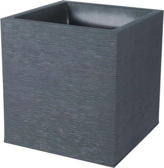 Eda Pot carre Graphit - 39 x 39 x 43 cm - 35 l - Gris anthracite