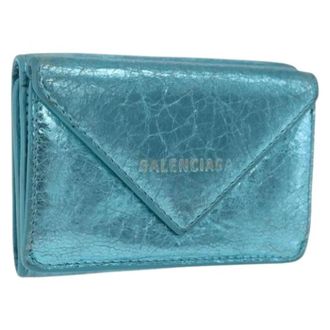 Balenciaga Pre-owned Trifold Geldb&ouml;rse - - Pre-owned - Damen - Blau - ONE SIZE