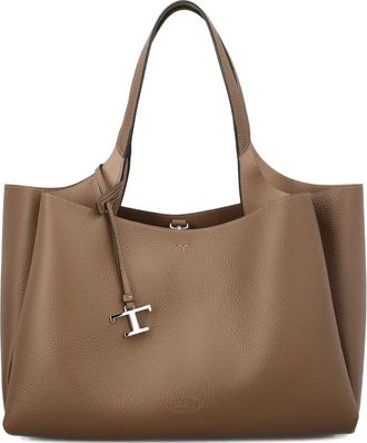 Tod's Femme, Sacs, Brun, Taille: ONE Size Sac cabas en cuir Medium