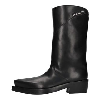 MUGLER Femme, Chaussures, Noir, Taille: 37 EU Bottes Texanes en Cuir