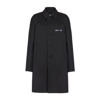Balmain Homme, Manteaux, Noir, Taille: M Manteau Crois&eacute; &agrave; Logo Brod&eacute;