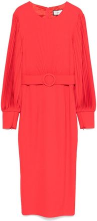 Nissa Midikleid mit G&uuml;rtel - Rot