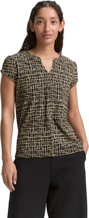 Tom Tailor Damen 1046458 T-Shirt, 38117-Abstract Black Grid Design, 3XL