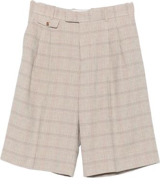 Dr&ocirc;le de Monsieur Check-pattern Pleated Shorts