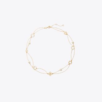 Tory Burch Damen Mehrreihige Kira Clover Halskette