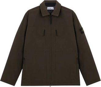 Stone Island Veste Coach Matelass&eacute;e Soft Shell R_E.Dye - Homme - Vestes - Brun - Taille: M