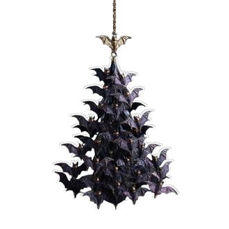 Generic Gothic-Halloween-Fledermausschwarm-Baumschmuck, Fliegende Fledermaus-Dekoration f&uuml;r Weihnachtsbaum, Party und Heimdekoration (Black, One Size)